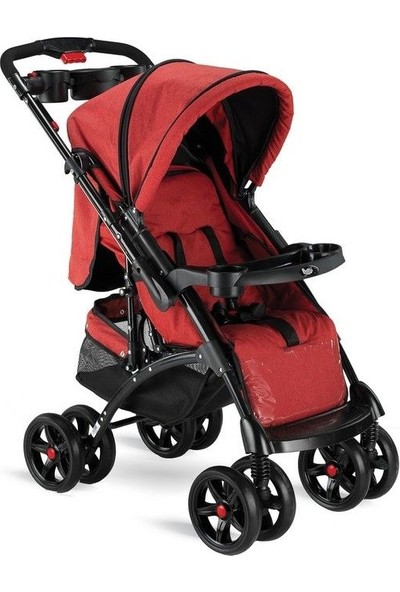 BabyHope Bh-609 Polo Puset Kırmızı Siyah