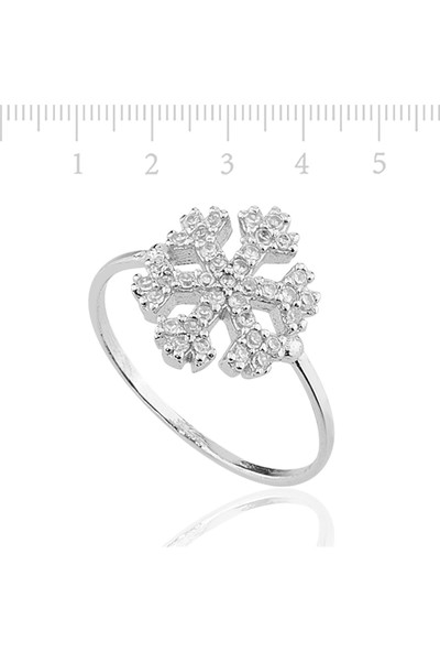 Gumush Gümüş Kar Tanesi Yüzük