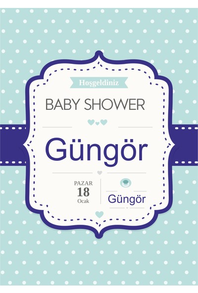 Sticker Masters Mavi Puantiyeli Baby Shower Etiket Sticker Sticker Masters Mavi Puantiyeli Baby Shower Etiket Sticker