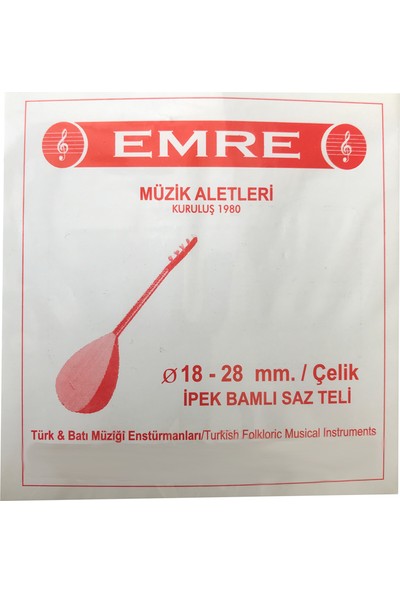 Emre 0.18 Mm Çelik Takım Tel Kısa Sap Bağlama Teli 018