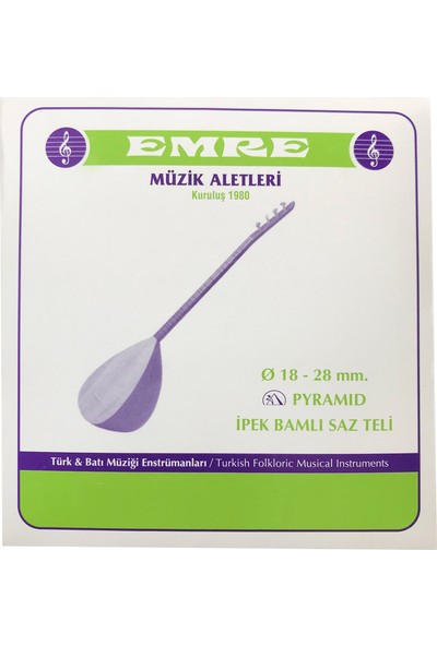 Emre 0.18 Mm Pyramid Takım Tel Kısa Sap Bağlama Teli 018 Emre 0.18 Mm Pyramid Takım Tel Kısa Sap Bağlama Teli 018