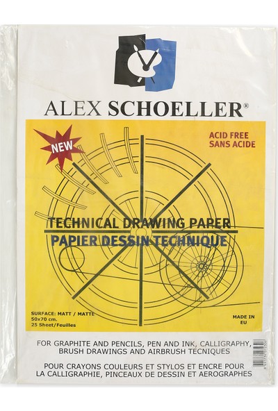 Alex Schoeller Teknik Resim Kağıdı 50x70 200 Gr 25'li