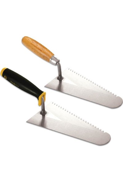 Dekor Beyaz Tuğla Malası Plastik Saplı Yay Çeliği 22 Cm 376