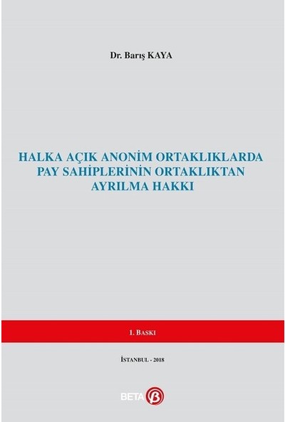 Halka Açık Anomin Ortaklıklardan Pay Sahiplerinin - Barış Kaya Halka Açık Anomin Ortaklıklardan Pay Sahiplerinin - Barış Kaya