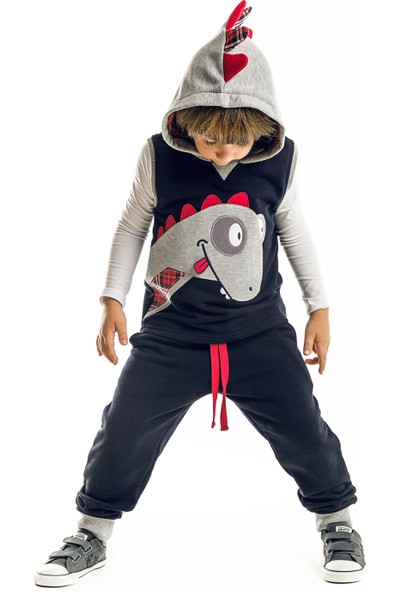 Denokids Dino Kolsuz Yelekli Eşofman Takım