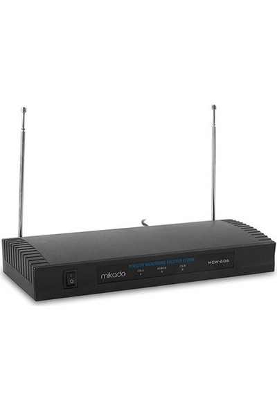 Mikado MCW-606 Siyah 2 Kanal İkili VHF Kablosuz Set Mikrofon Mikado MCW-606 Siyah 2 Kanal İkili VHF Kablosuz Set Mikrofon