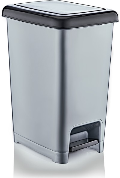 Dünya Plastik 40 lt Slim Pedallı Çöp Kovası Siyah Dünya Plastik 40 lt Slim Pedallı Çöp Kovası Siyah