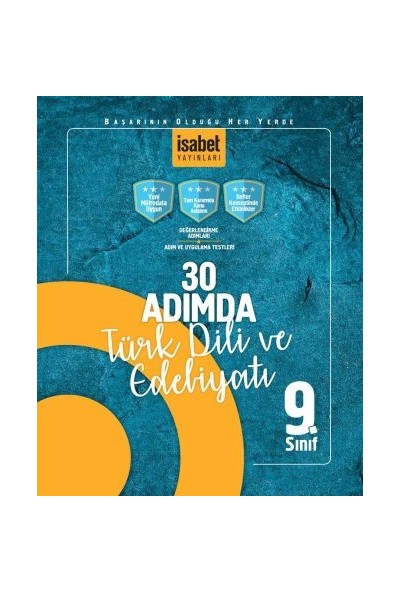 İsabet Yayınları 9. Sınıf 30 Adımda Türk Dili Ve Edebiyatı İsabet Yayınları 9. Sınıf 30 Adımda Türk Dili Ve Edebiyatı