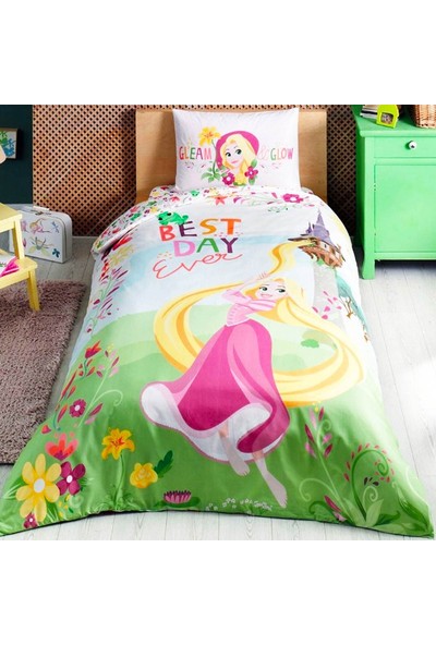 Taç Tek Kişilik Lisanslı Nevresim Takımı-Rapunzel Dream