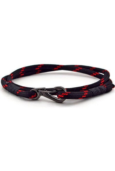 Solfera Kırmızı Siyah Paracord Metal Kancalı Sarma Erkek Bileklik Bt544 Solfera Kırmızı Siyah Paracord Metal Kancalı Sarma Erkek Bileklik Bt544