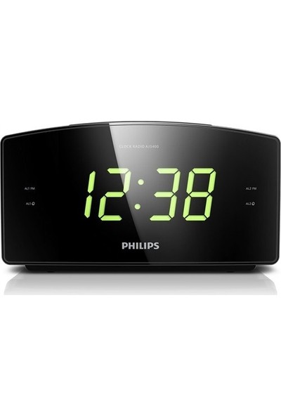Philips AJ3400/12 Büyük Ekranlı Çift Alarm Saatli Radyo