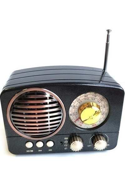 Kamal Km 161 Nostaljik Dekoratif Bluetooth Usb Sd Fm Am Sw 3 Band Radyo