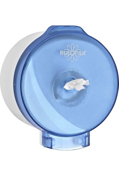 Rulopak Modern Mini Cimri Tuvalet Kağıdı Dispenseri Transpran Mavi