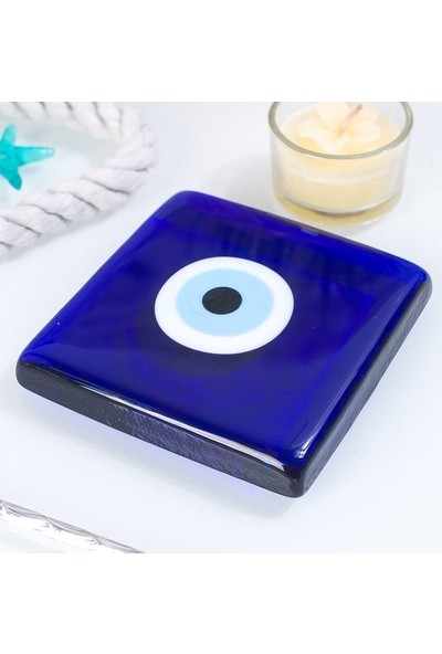 Kılıç Lüks Nazar Boncuklu Cam Gider Kapağı