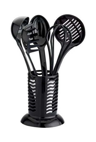 Schafer Mia Plastik Kepçe Takımı -Siyah