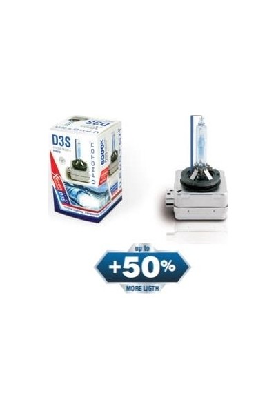 Photon D3S 6000K Xenon Ampül 50 Fazla Işık Photon D3S 6000K Xenon Ampül 50 Fazla Işık