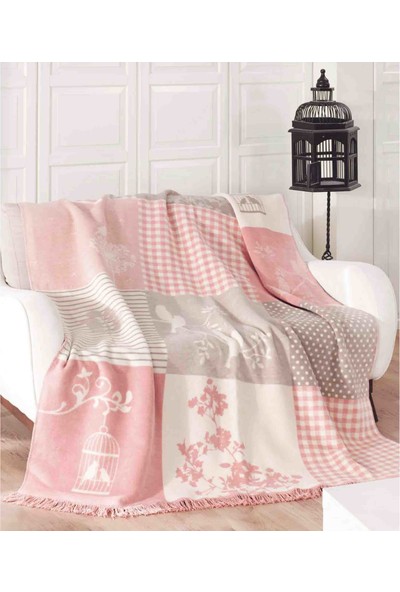 Aksu Çift Kişilik Pamuklu Battaniye Rene
