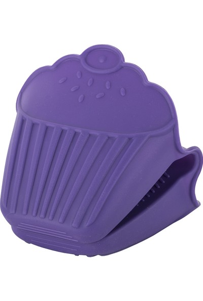 Tantitoni Silikon Mor Cupcake Şekilli Fırın Eldiveni
