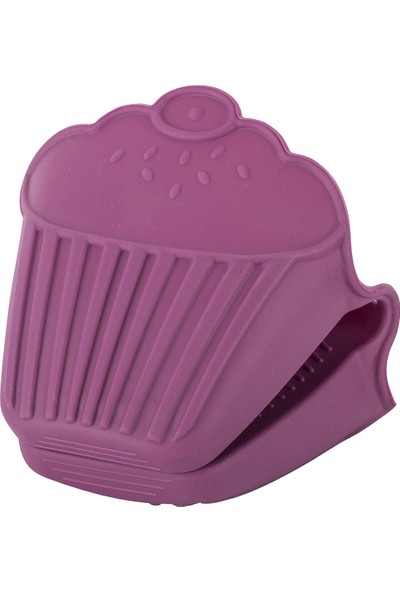 Tantitoni Silikon Vişne Renkli Cupcake Şekilli Fırın Eldiveni