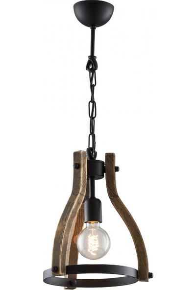 AVONNI AV-1599-1BSY Siyah Boyalı Modern Avize E27 Metal Ahşap 26cm AVONNI AV-1599-1BSY Siyah Boyalı Modern Avize E27 Metal Ahşap 26cm