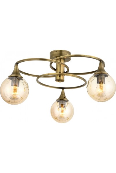 AVONNI AR-1661-3E Eskitme Kaplama Modern Avize E27 Metal Cam 60cm