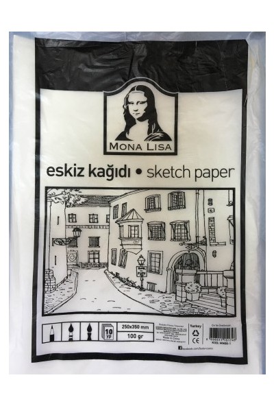 Südor Mona Lisa Eskiz Kağıdı - 25x35cm - 10 Yaprak Südor Mona Lisa Eskiz Kağıdı - 25x35cm - 10 Yaprak