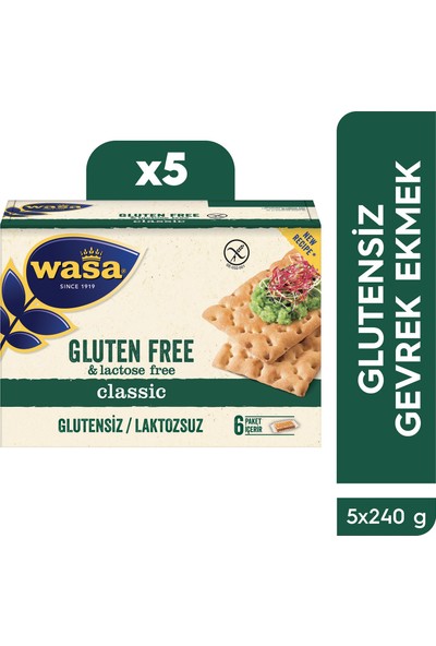 Wasa Glutensiz Gevrek Ekmek / Crispbread Gluten Free (Koli içi 5'li) Wasa Glutensiz Gevrek Ekmek / Crispbread Gluten Free (Koli içi 5'li)