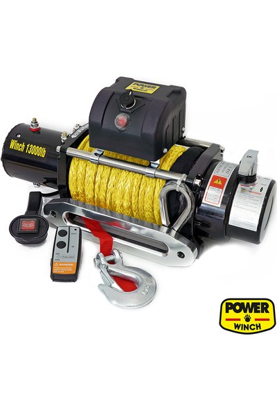 Power Winch 13000 lb Sentetik Halatlı Off-Road 4x4 Elektrikli Vinç Power Winch 13000 lb Sentetik Halatlı Off-Road 4x4 Elektrikli Vinç