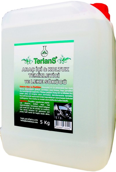 Terlans Araç içi Koltuk Halı Temizleyici & Leke Sökücü 5 Kg Terlans Araç içi Koltuk Halı Temizleyici & Leke Sökücü 5 Kg