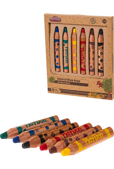 Play-Doh Mum-Pastel Boya 2İn1 Natural Play-Cr009