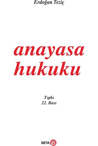 Anayasa Hukuku-Erdoğan Teziç