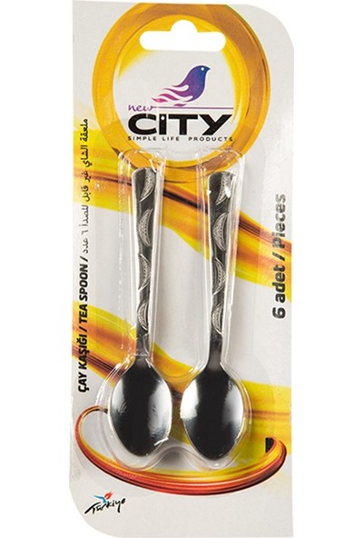 New City Paslanmaz Çay Kaşığı 6 Li