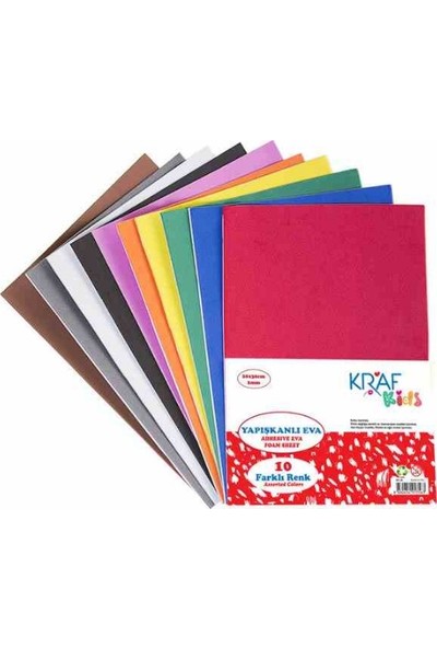 Kraf Kids Eva 20X30 2 Mm Yapişkanli 10 Lu Kk20 Kraf Kids Eva 20X30 2 Mm Yapişkanli 10 Lu Kk20