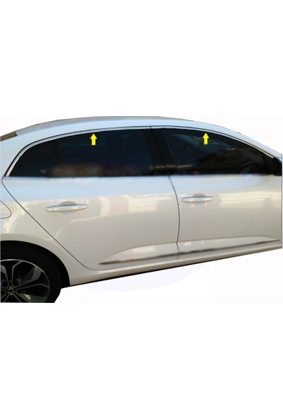 Spider Renault Megane 4 Sedan Krom Cam Üst Çıtası 2017 Üzeri
