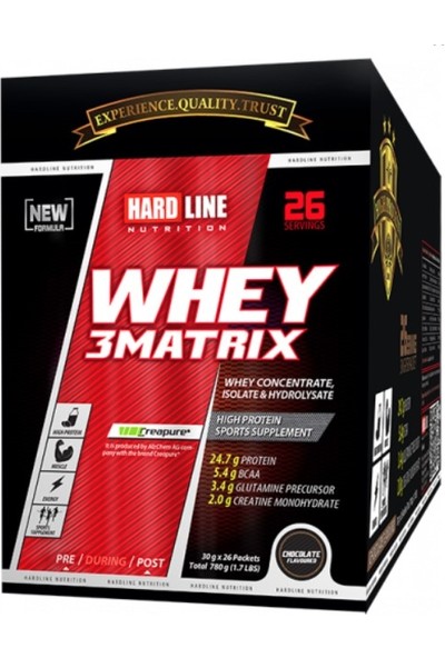 Hardline Nutrition Whey 3Matix 26 Paket Çikolata