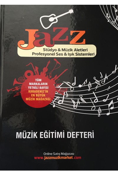 Jazz Kalın Yapraklı Ciltli Solfej Müzik Defteri Sol Anahtarsız Büyük Boy Jazz Kalın Yapraklı Ciltli Solfej Müzik Defteri Sol Anahtarsız Büyük Boy