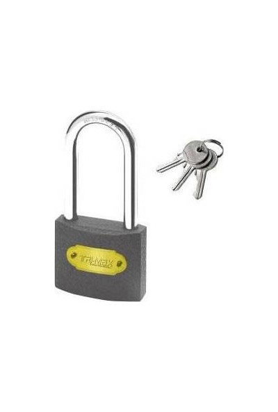 Trimax Döküm Gövde Gri Uzun Asma Kilit 32 Mm 3 Anahtarlı Trimax Döküm Gövde Gri Uzun Asma Kilit 32 Mm 3 Anahtarlı