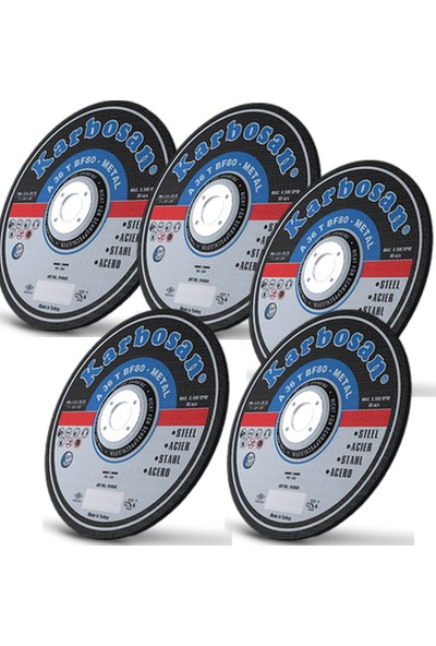 Karbosan A 36 T Bf80 Metal Kesme Taşları 230X3,0 X22.23 5 Adet