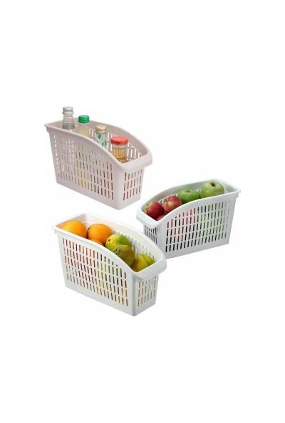 Gondol Buzdolabı İçi Sebze Meyve Düzenleyici Beyaz