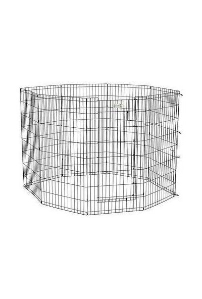 OEM Köşeli Bahçe Köpek Çiti 61X91X8 Parça Köşeli Siyah Renk