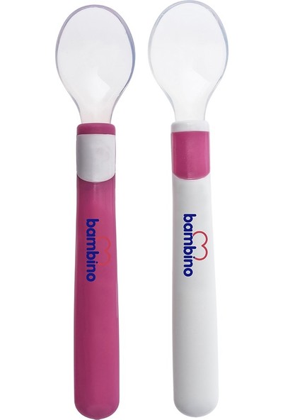 Bambino Silikon İkili Kaşık Pembe Bambino Silikon İkili Kaşık Pembe