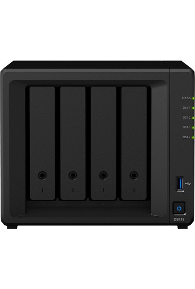 Synology DS418 Realtek Quard-Core 1.40GHz 4xHDD Veri Depolama Ünitesi