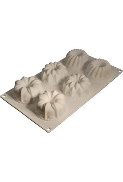 Cesil 6'lı 3 Farklı Model Silikon Kek Kalıbı