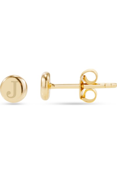 Goldstore 14 Ayar Altın Taşsız Harfli Buton Küpe Ge42810 Goldstore 14 Ayar Altın Taşsız Harfli Buton Küpe Ge42810