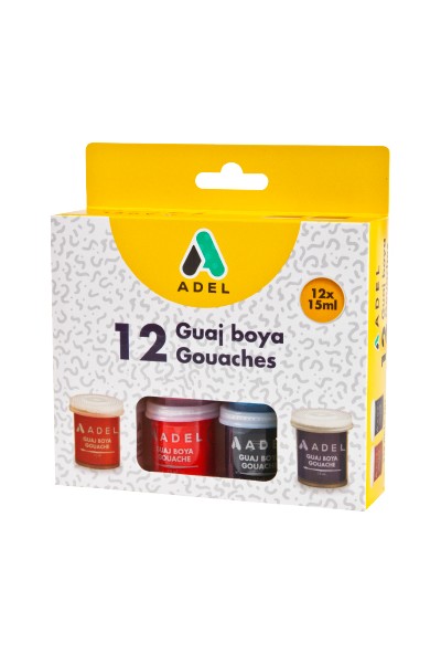 Adel Guaj Boya 15Ml 12 Renk Adel Guaj Boya 15Ml 12 Renk