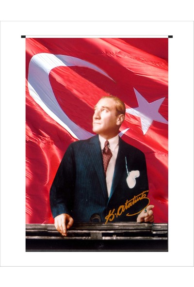 Gönder Bayrak Atatürk Posteri Raşel Kumaş - 200 x 300 cm Gönder Bayrak Atatürk Posteri Raşel Kumaş - 200 x 300 cm
