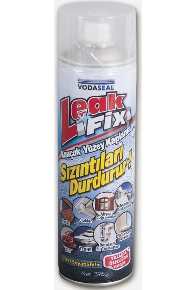 Vodaseal Leak Fix Kauçuk İzolasyon Spreyi 396 Gr Beyaz Vodaseal Leak Fix Kauçuk İzolasyon Spreyi 396 Gr Beyaz
