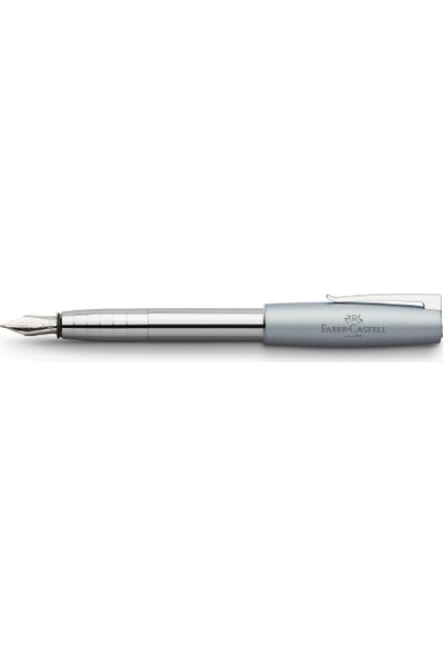 Faber-Castell Loom Dolma kalem metalik açık mavi M Faber-Castell Loom Dolma kalem metalik açık mavi M
