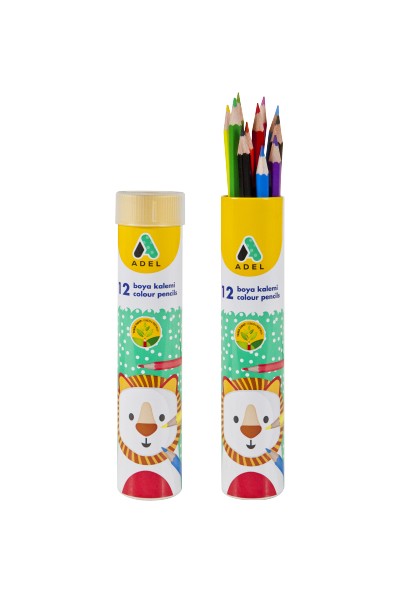 Adel Metal Tüp Boya Kalemi 12 Renk Tam Boy