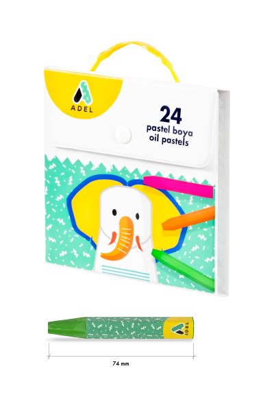 Adel Çantalı Pastel Boya 24 Renk